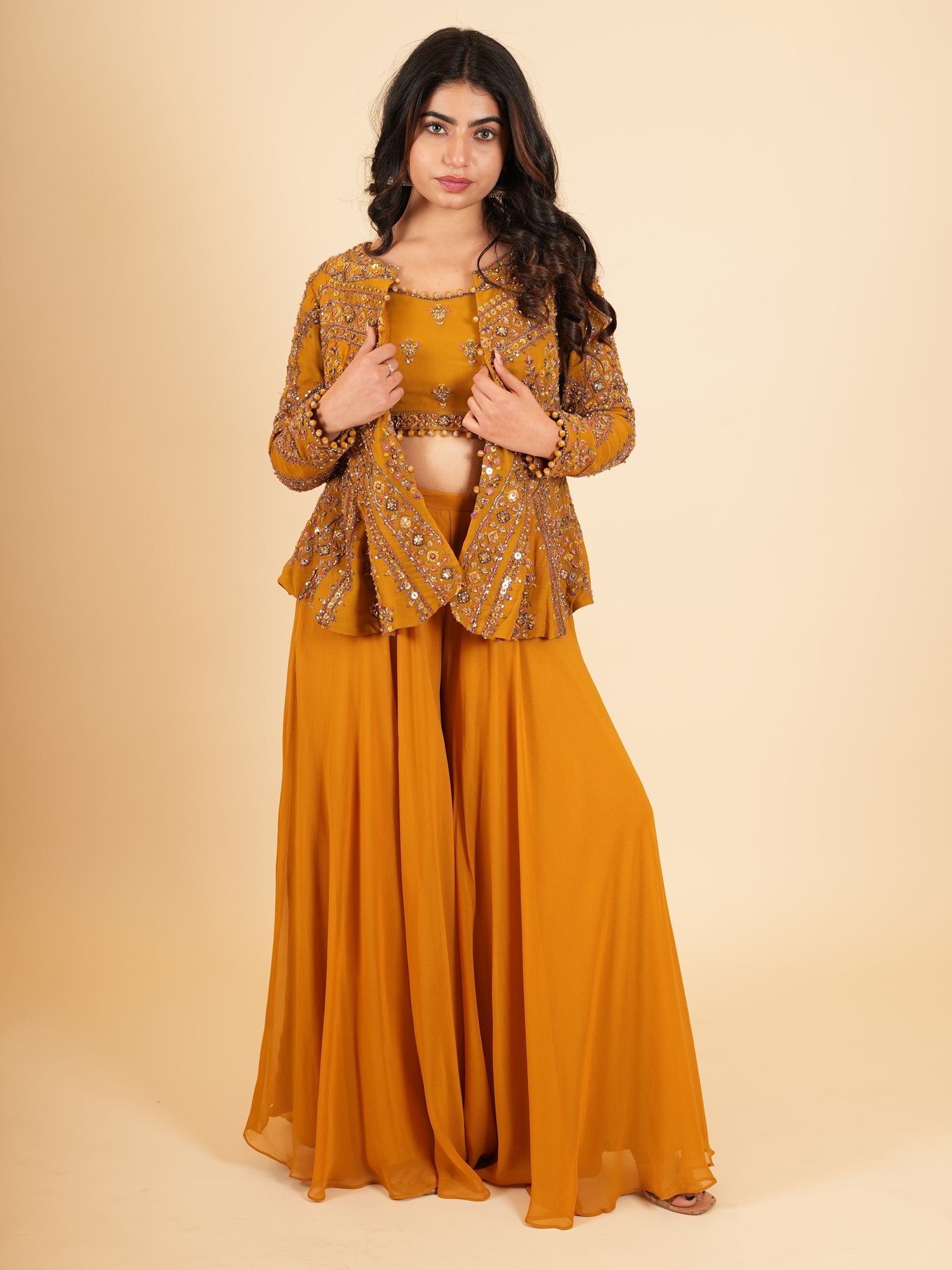 Ranas Mustard Color Co-ord Set